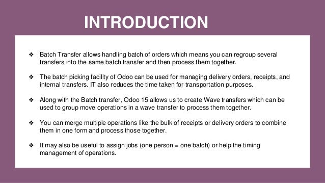 What is Batch Picking and Wave Picking in Odoo 15 | PPTX