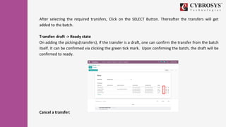 Batch pickings in odoo v12 | PPT