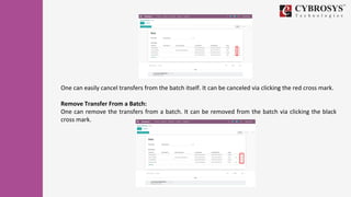 Batch pickings in odoo v12 | PPT