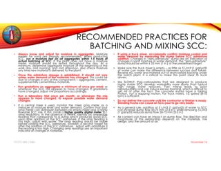 Batch plant maintenance | PDF