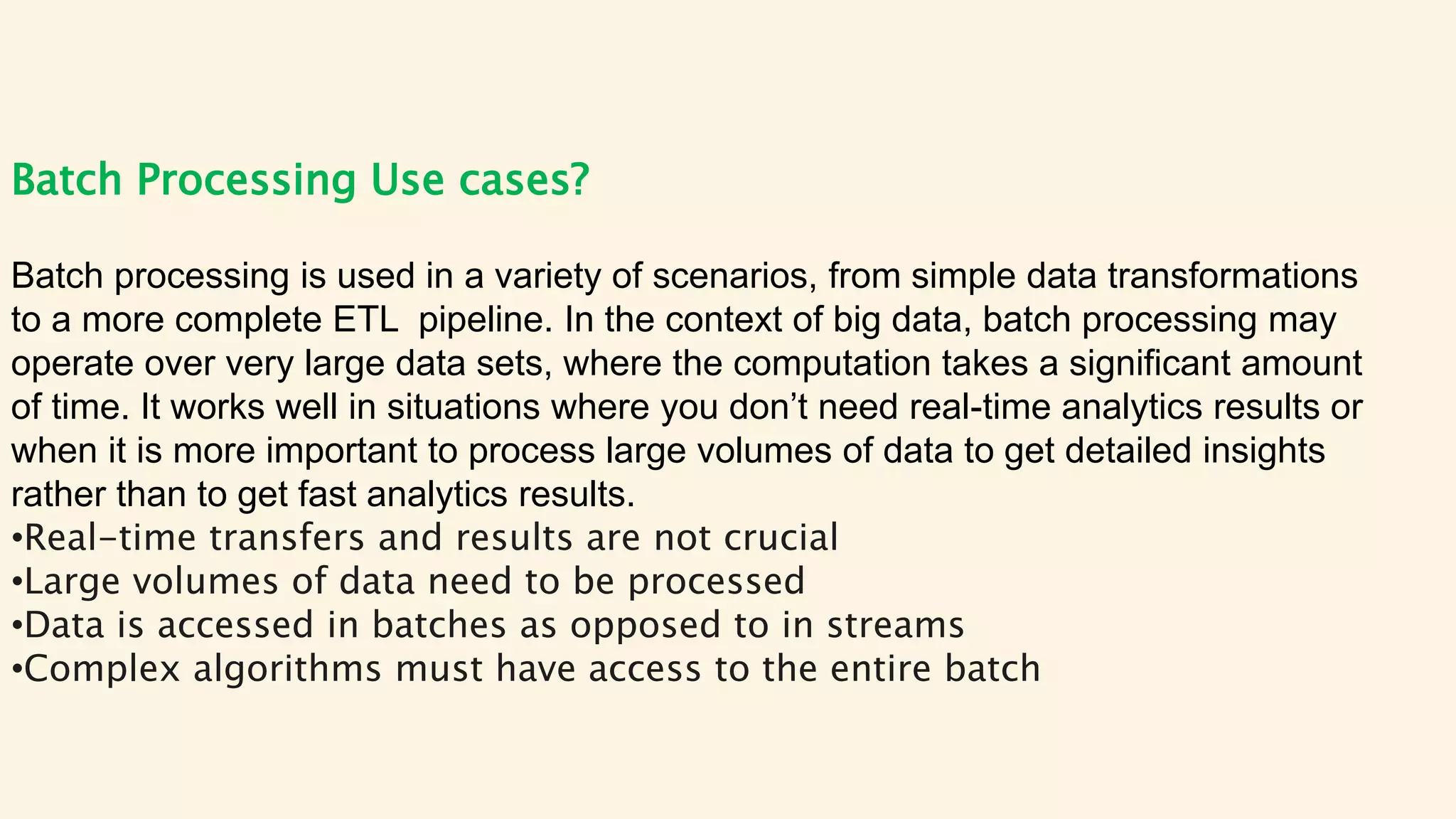 Batch Processing vs Stream Processing Difference | PPTX | Cloud ...