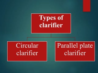 Batch sedimentation, clarifiers | PPTX