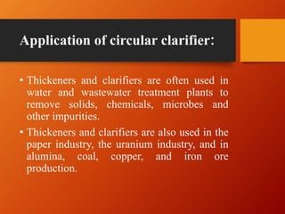 Batch sedimentation, clarifiers | PPTX