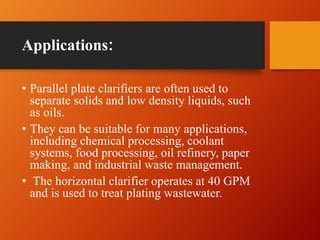 Batch sedimentation, clarifiers | PPTX