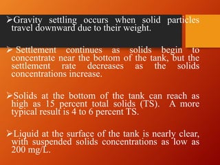 Batch sedimentation, clarifiers | PPTX