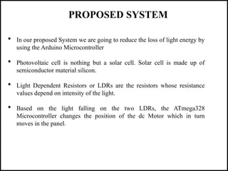 an aurdino based solar tracking system dual axis | PPT