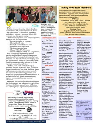 6Sigma in BATC Training newsletter | PDF