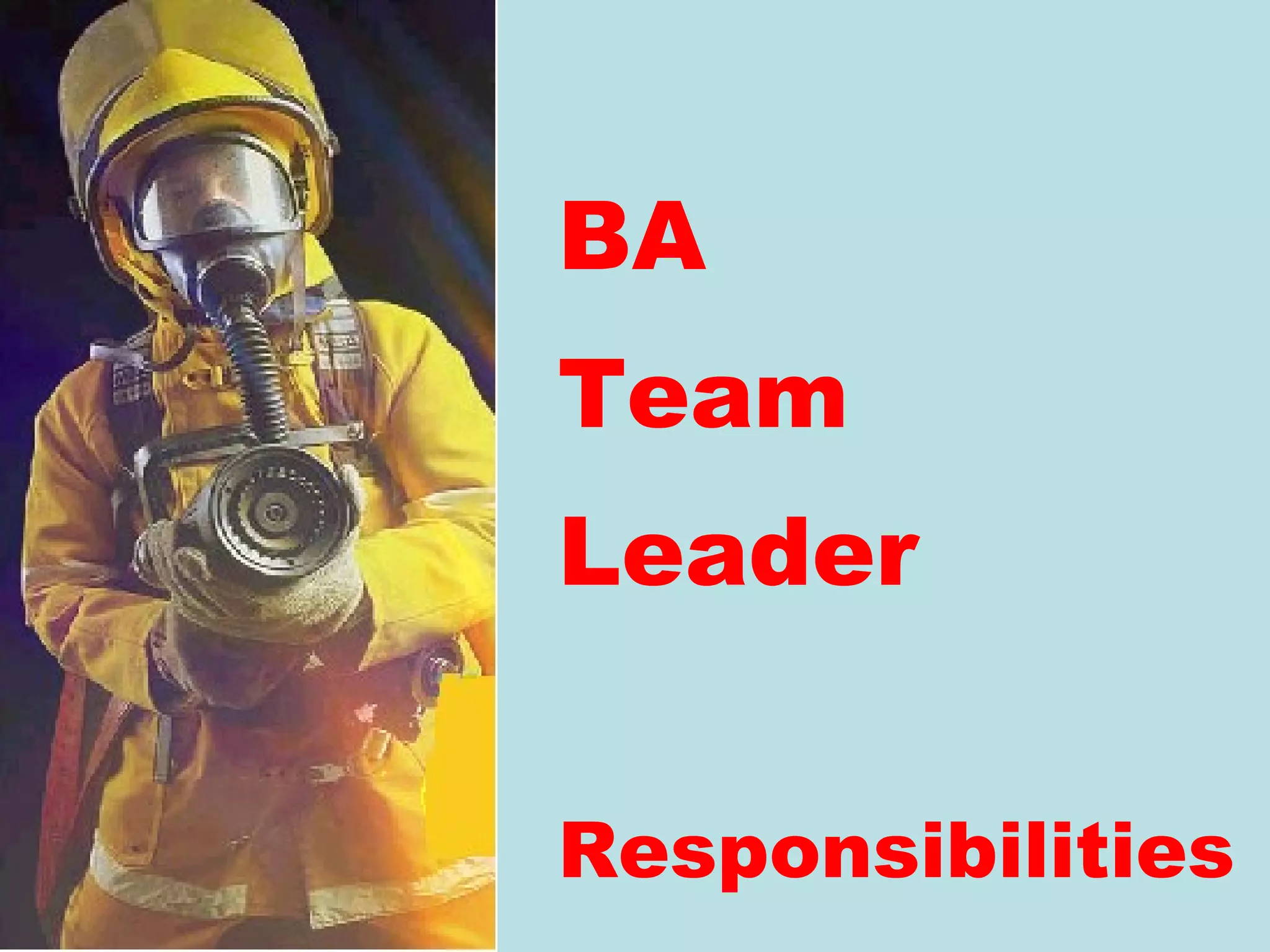 Ba team leader responsibilities | PPT