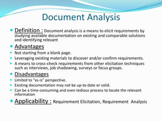 BA Techniques BABOK | PPTX | Computer Software and Applications | Computing