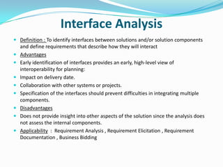 BA Techniques BABOK | PPTX | Computer Software and Applications | Computing