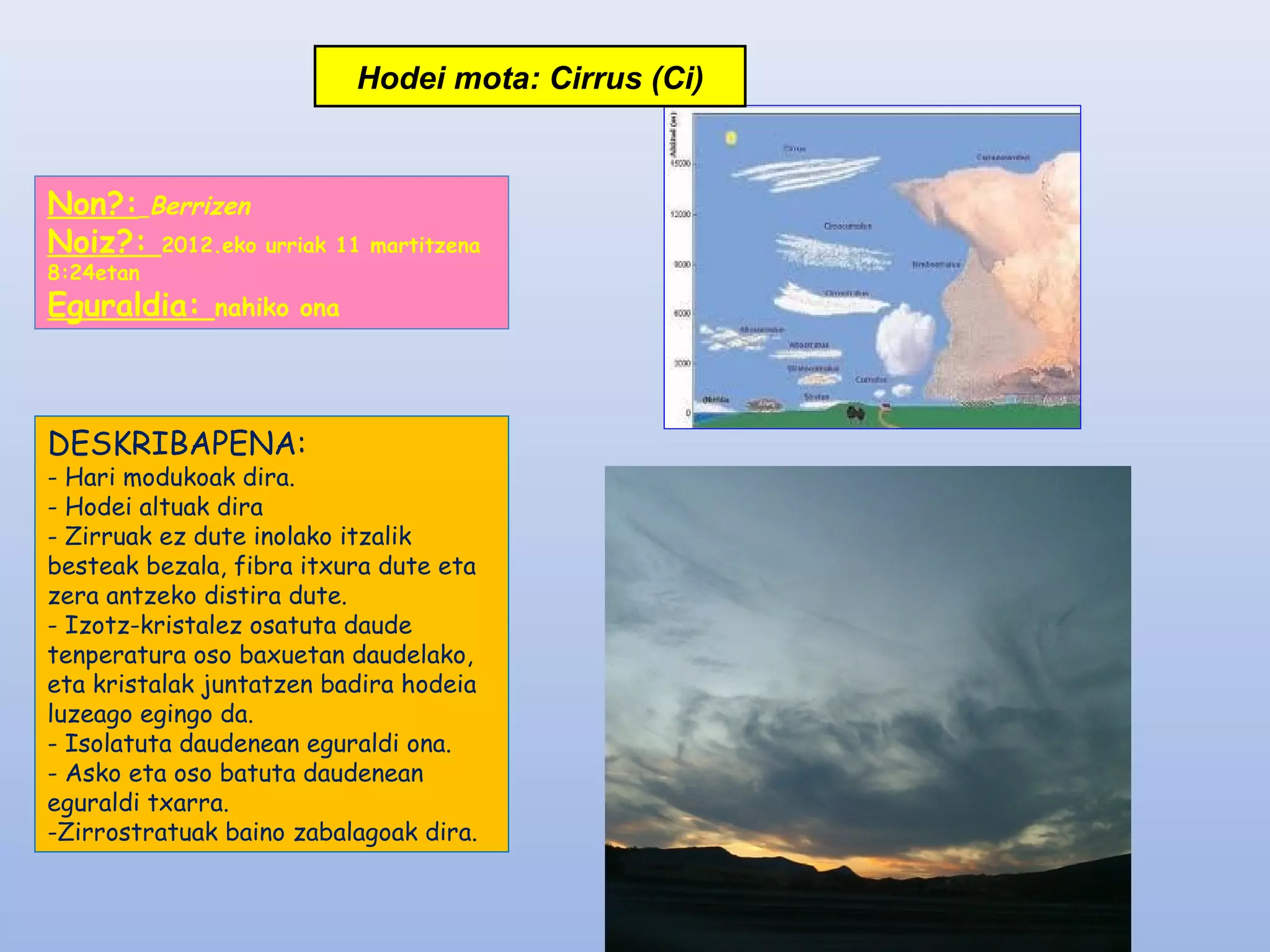 hodeiak behatzen | PPT