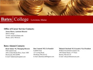 Bates Finance Roadshow | PPT | Financial Industry | Industries