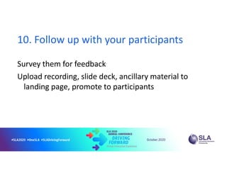 10 Secrets of Successful Live Virtual Learning | PPT