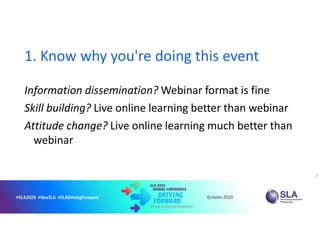 10 Secrets of Successful Live Virtual Learning | PPT