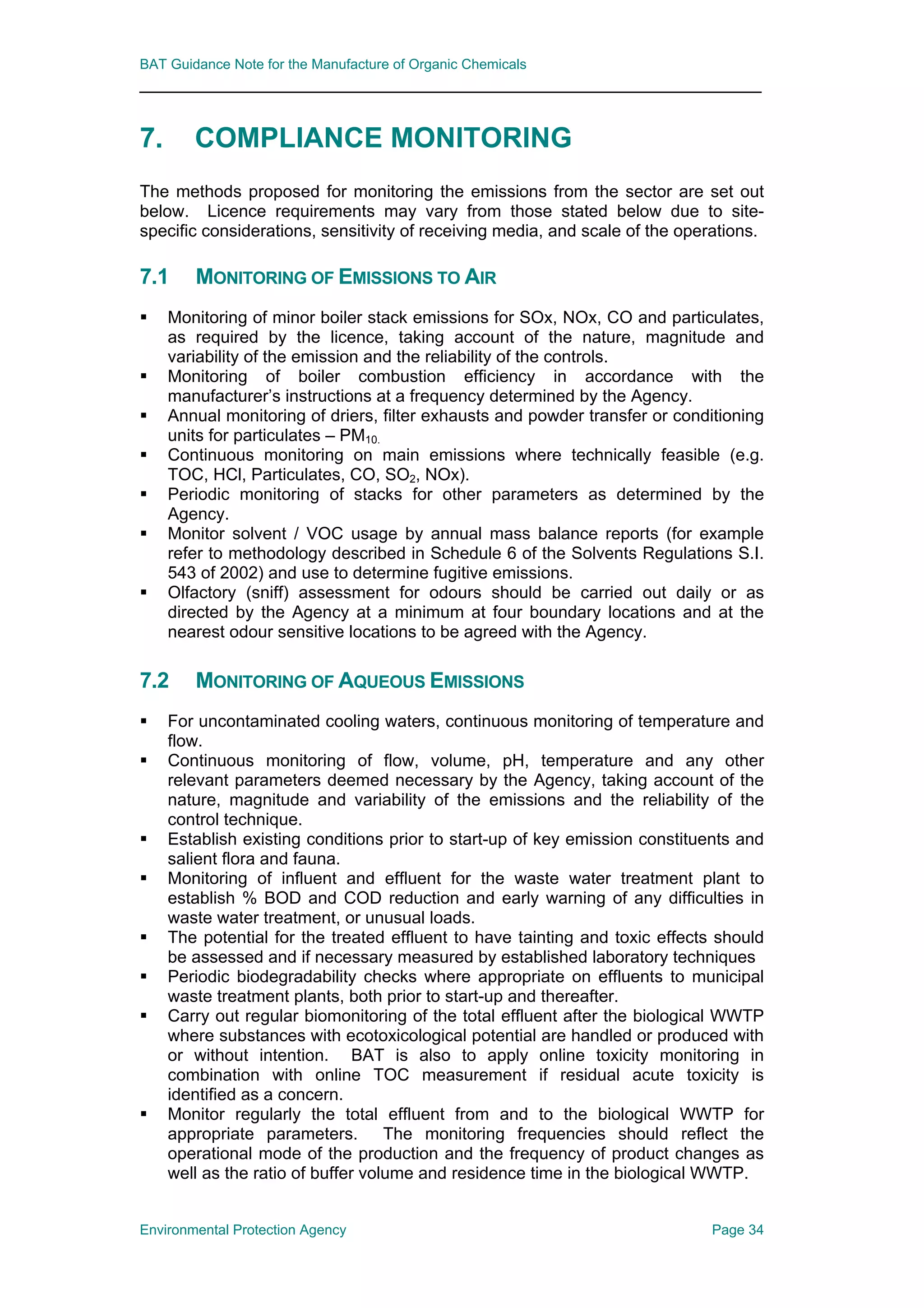Bat guidance note on best available techniques for pharmaceutical | PDF