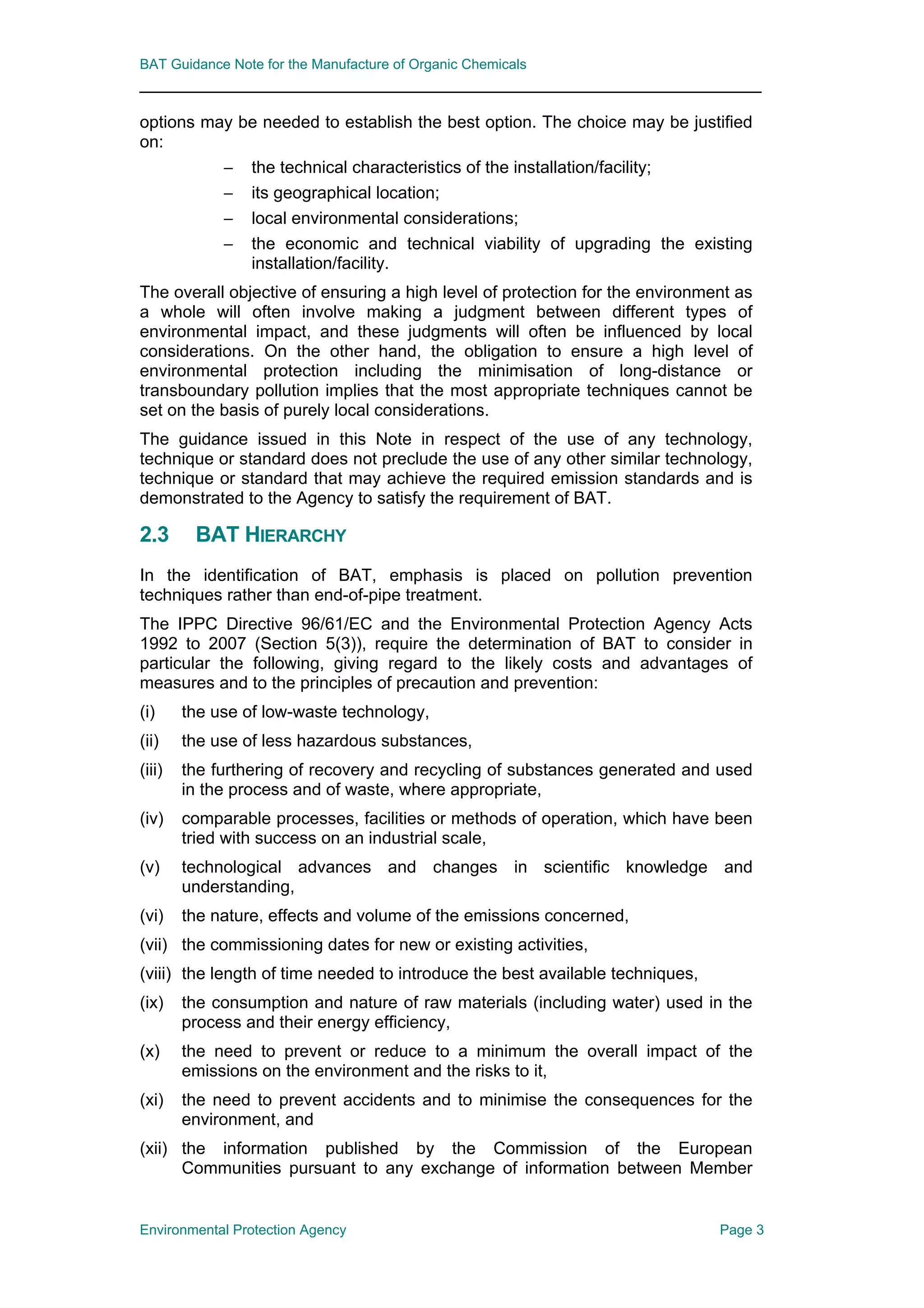 Bat guidance note on best available techniques for pharmaceutical | PDF