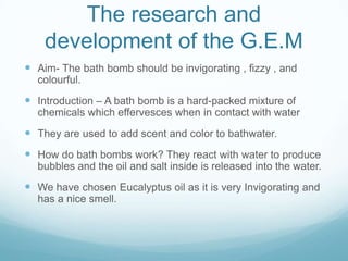 Bath bomb Project | PPTX