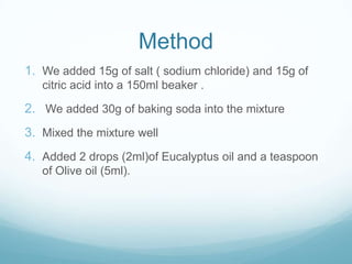 Bath bomb Project | PPTX