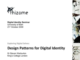 Design Patterns for Digital Identity | PPT | Technology & Computing