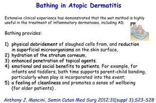 Bathing or not bathing in atopic dermatitis | PPT