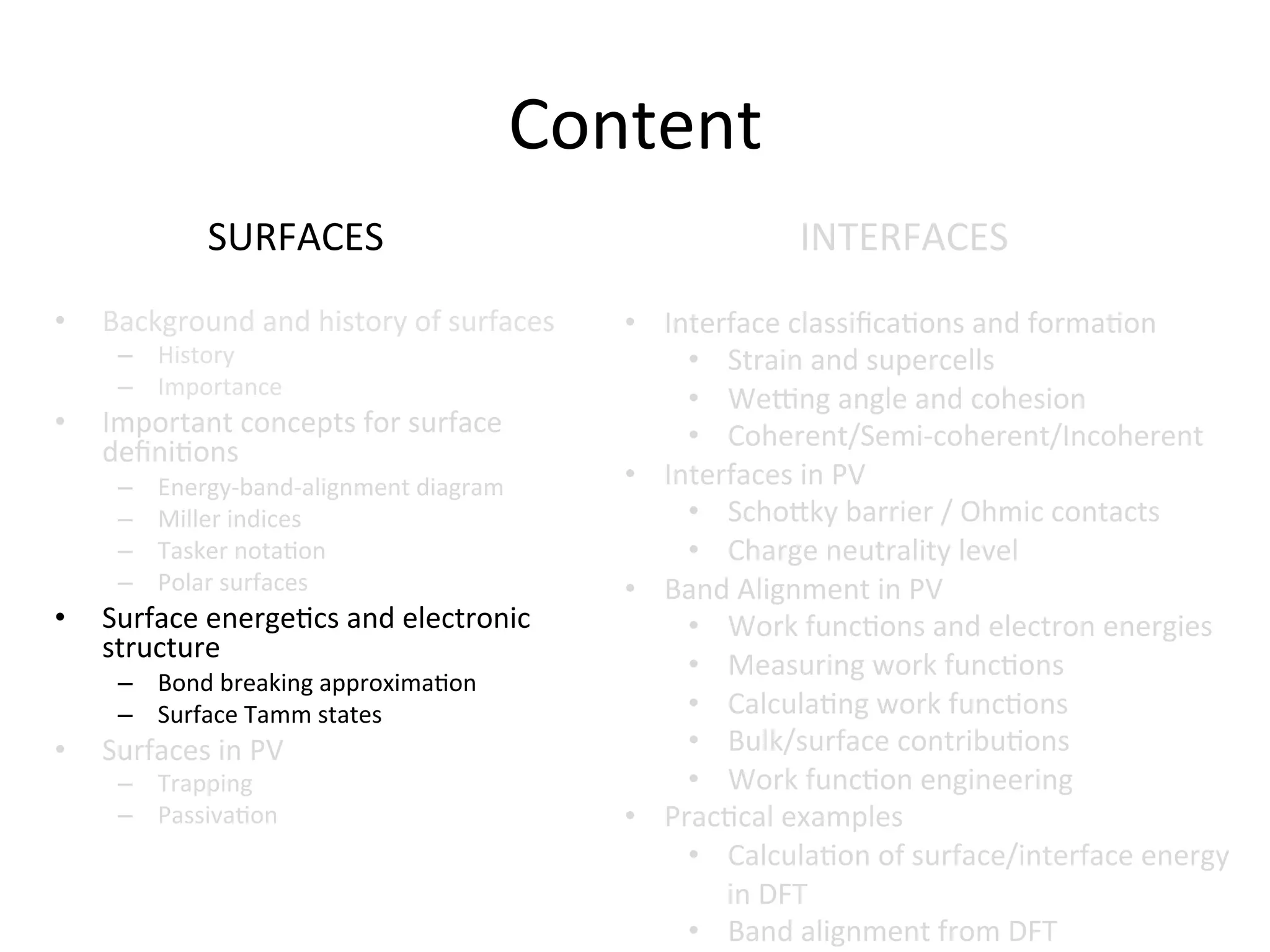 Surfaces and Interfaces | PDF