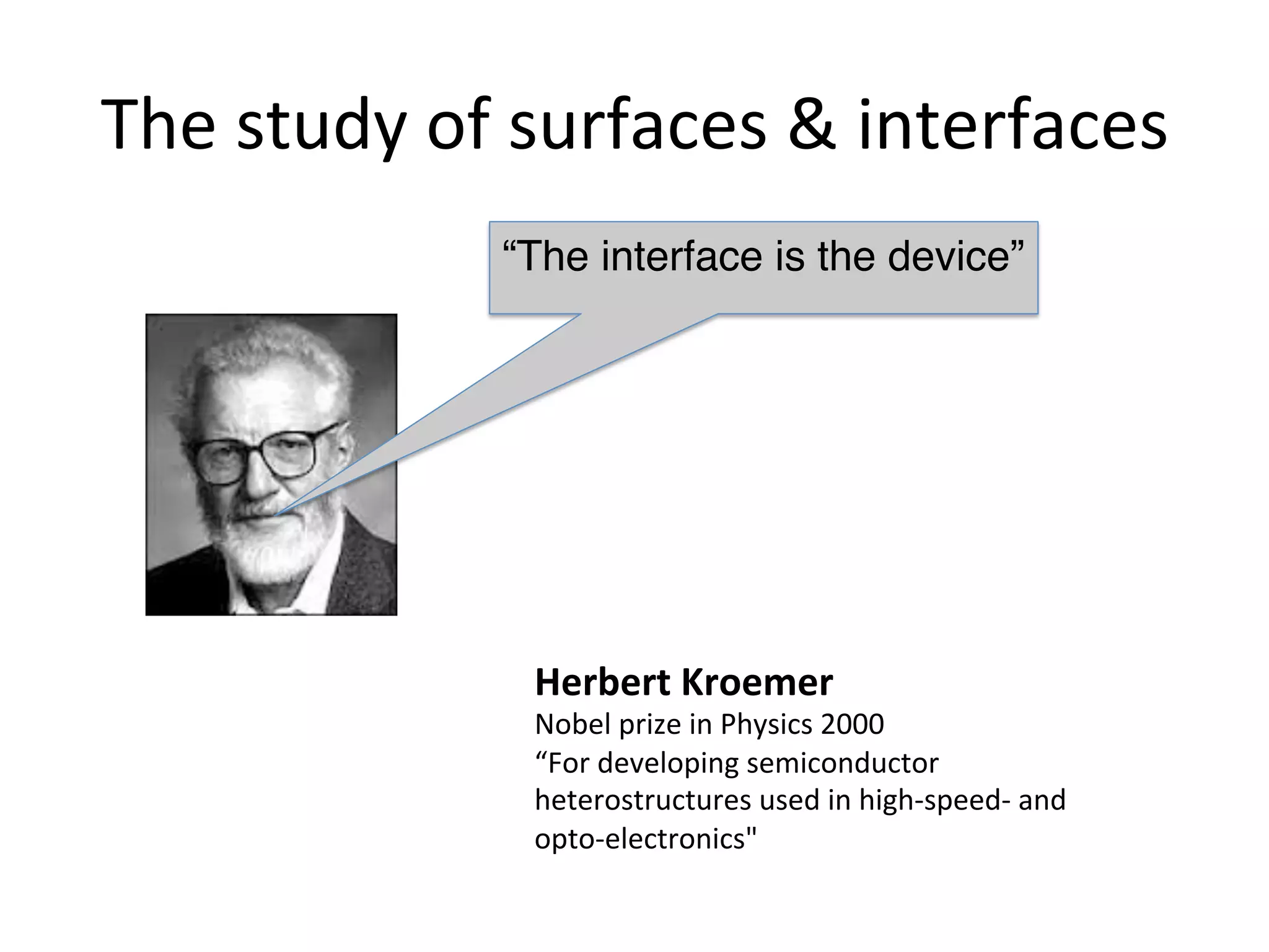 Surfaces and Interfaces | PDF