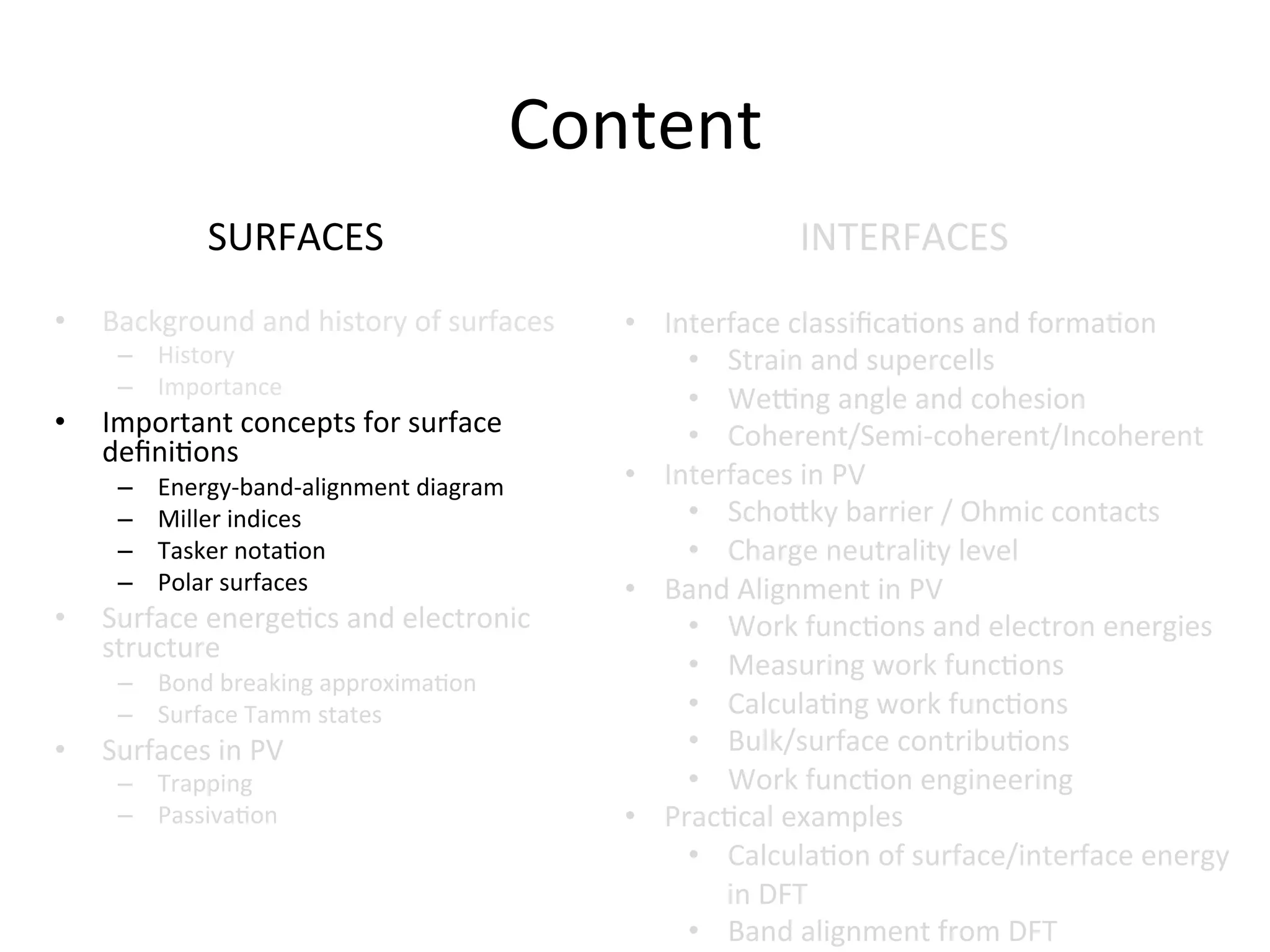 Surfaces and Interfaces | PDF
