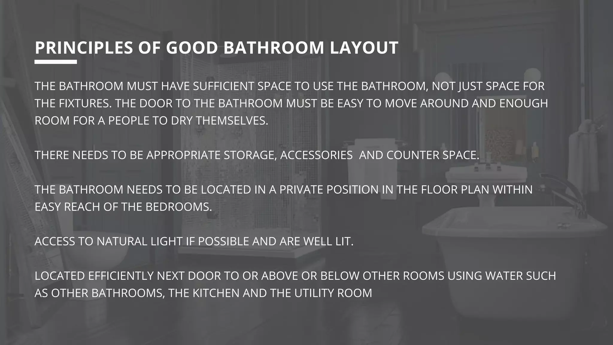BATHROOM - LAYOUTS AND STYLES | PDF