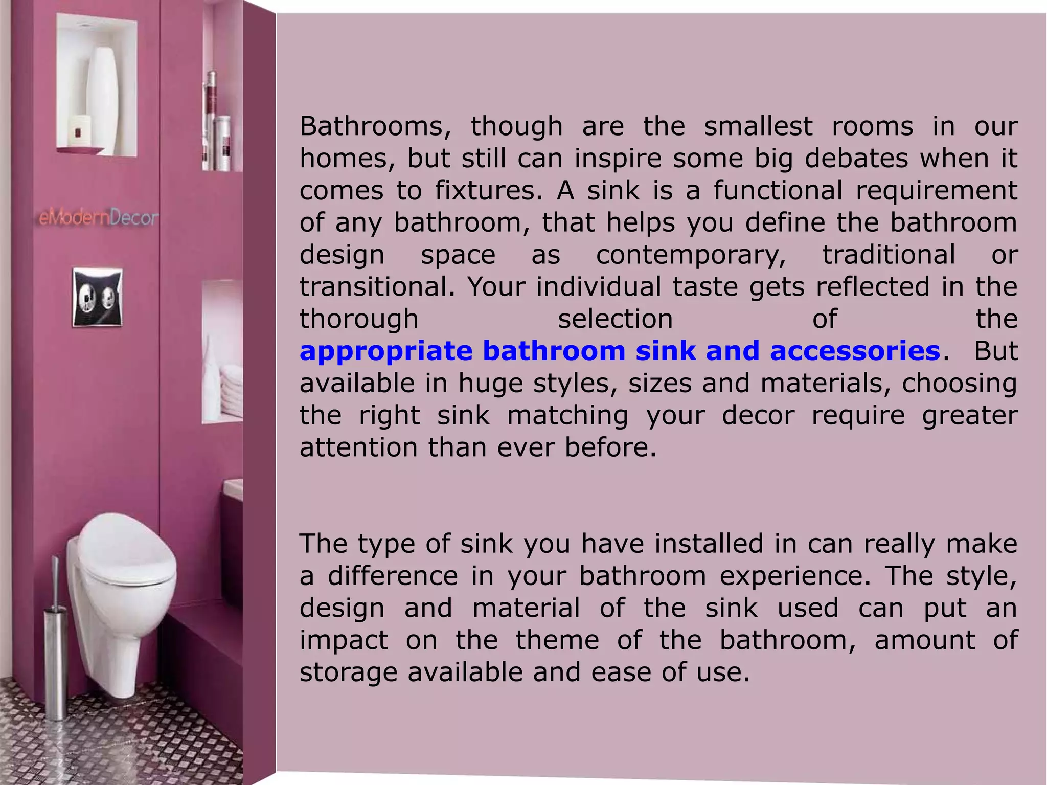 Bathroom Sink: What a Difference it Makes | ODP