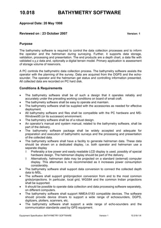 Bathymetry software | PDF