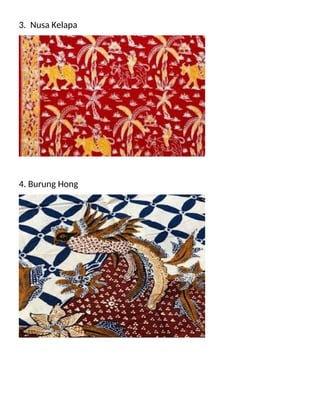 jenis jenis batik yang ada di indonesia. | DOCX