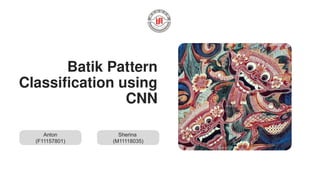 Batik Analysis with RESNET 18 AI analysis | PPTX