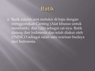 Batik indonesia | PPTX