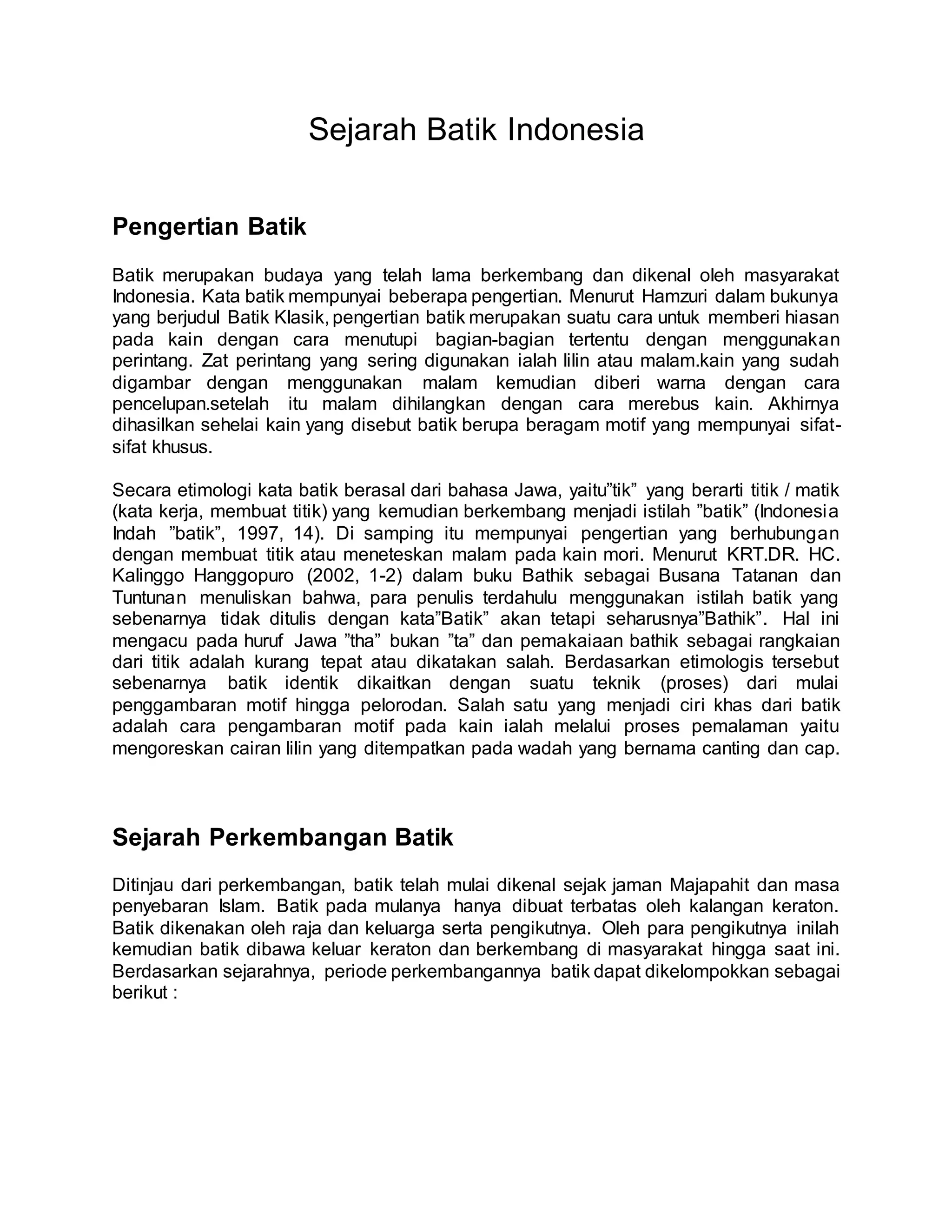 Batik indonesia | DOCX