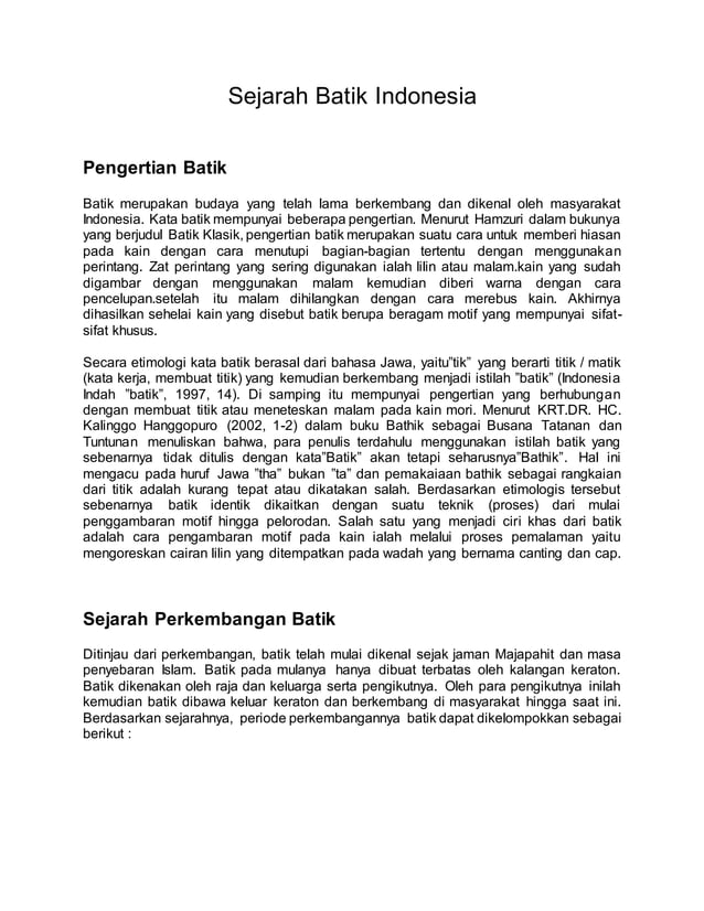 Batik indonesia | DOCX