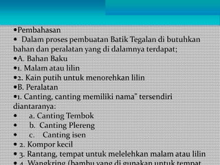 Batik tegalan | PPTX