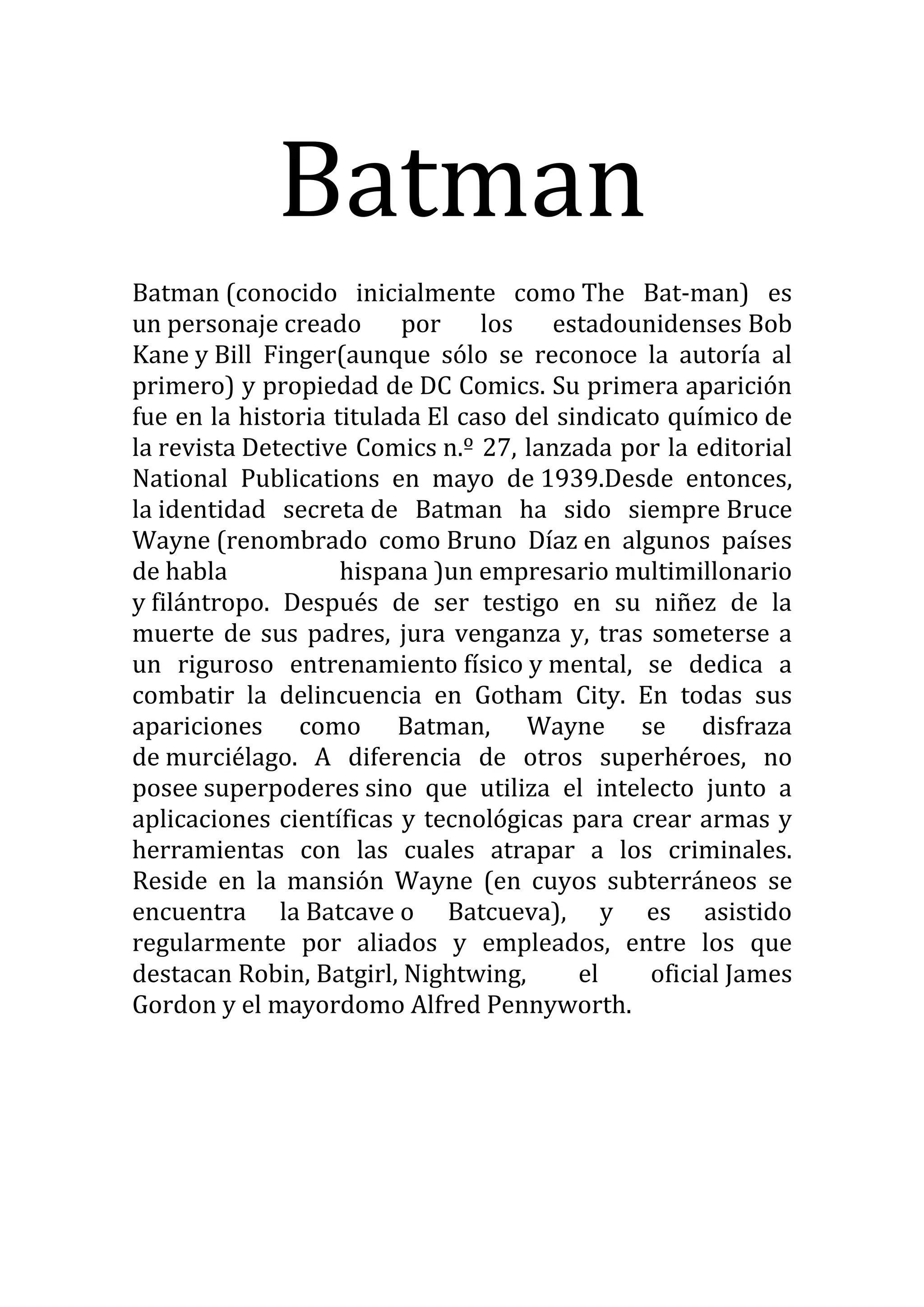 Batman | DOCX