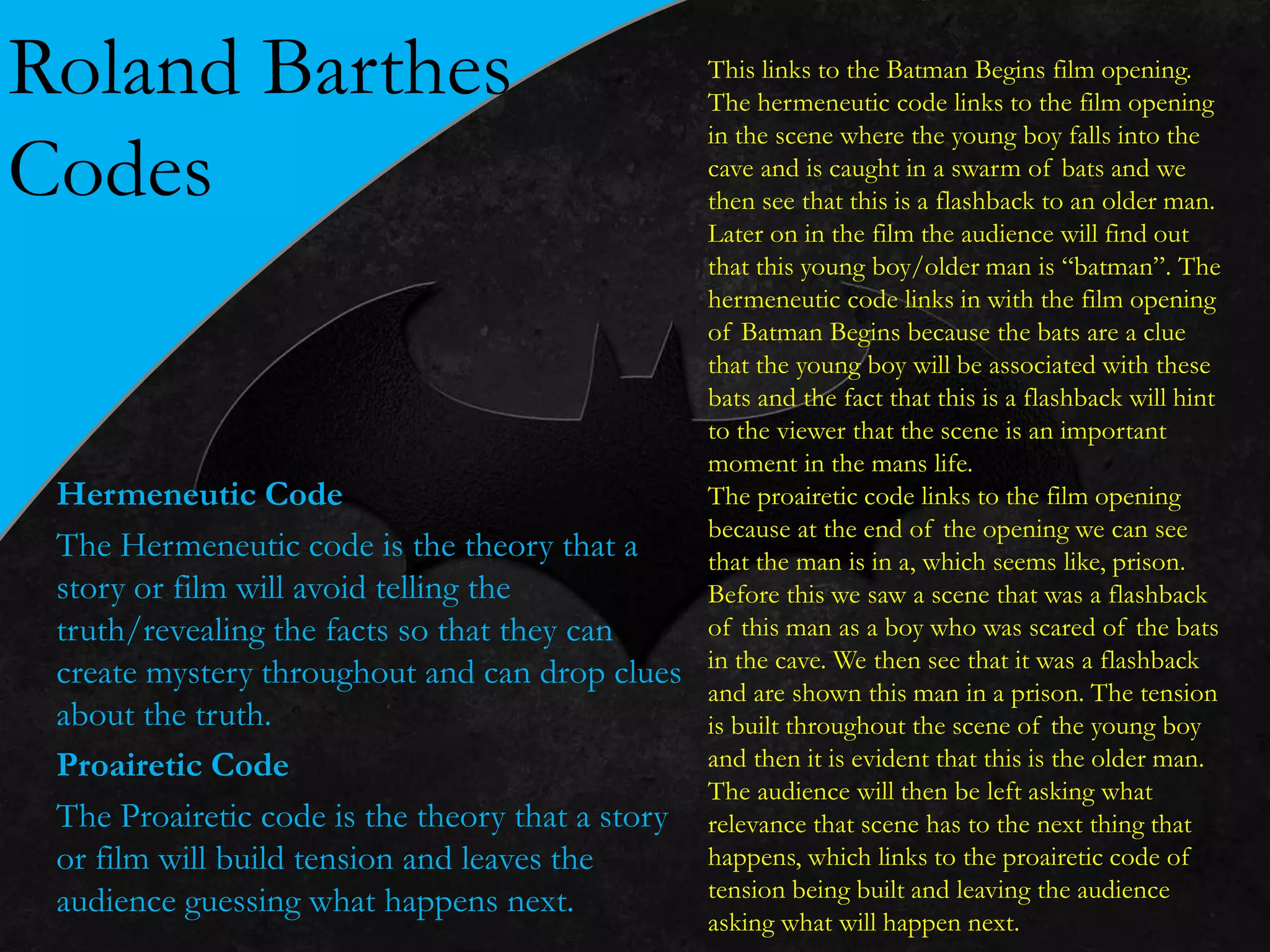 Batman Begins Film Opening Analysis | PPTX