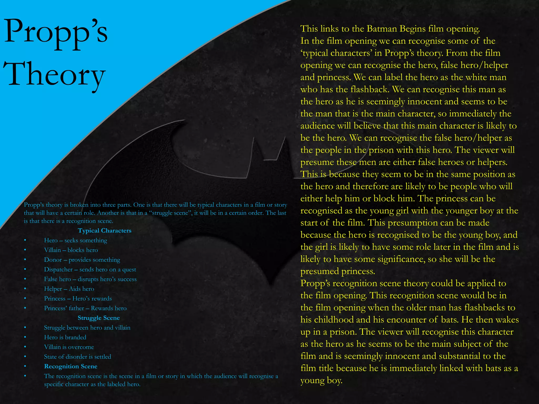 Batman Begins Film Opening Analysis | PPTX