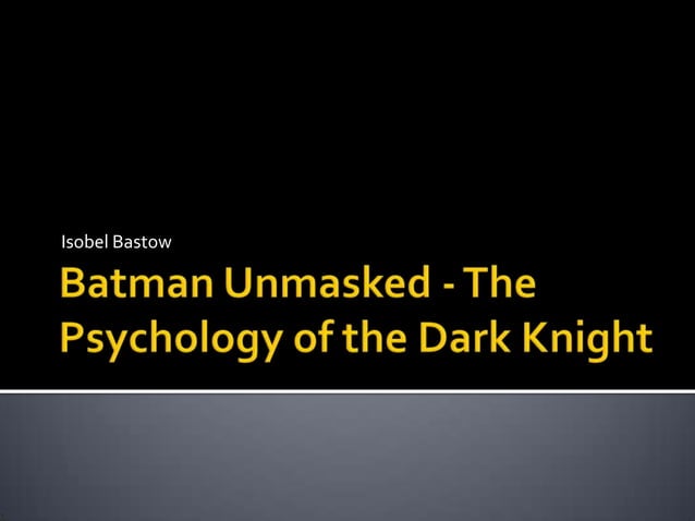 Batman documentary | PPTX