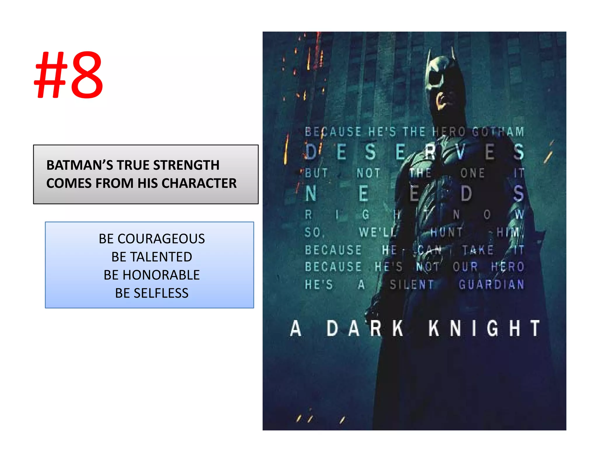 9 BUSINESS LESSON FROM BATMAN | PPT