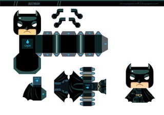 Batman mini papercraft_by_gus_santome | PPT