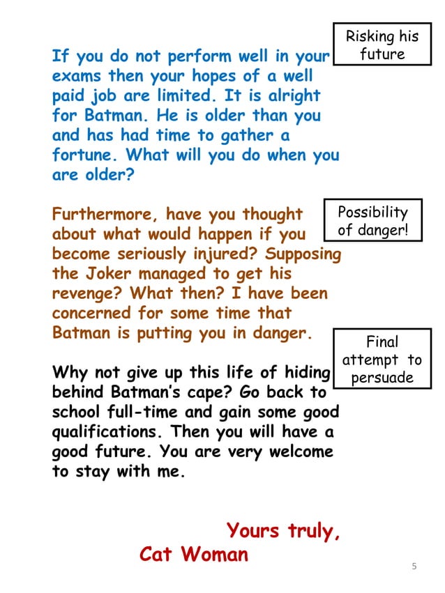 Batman's letter | PPT