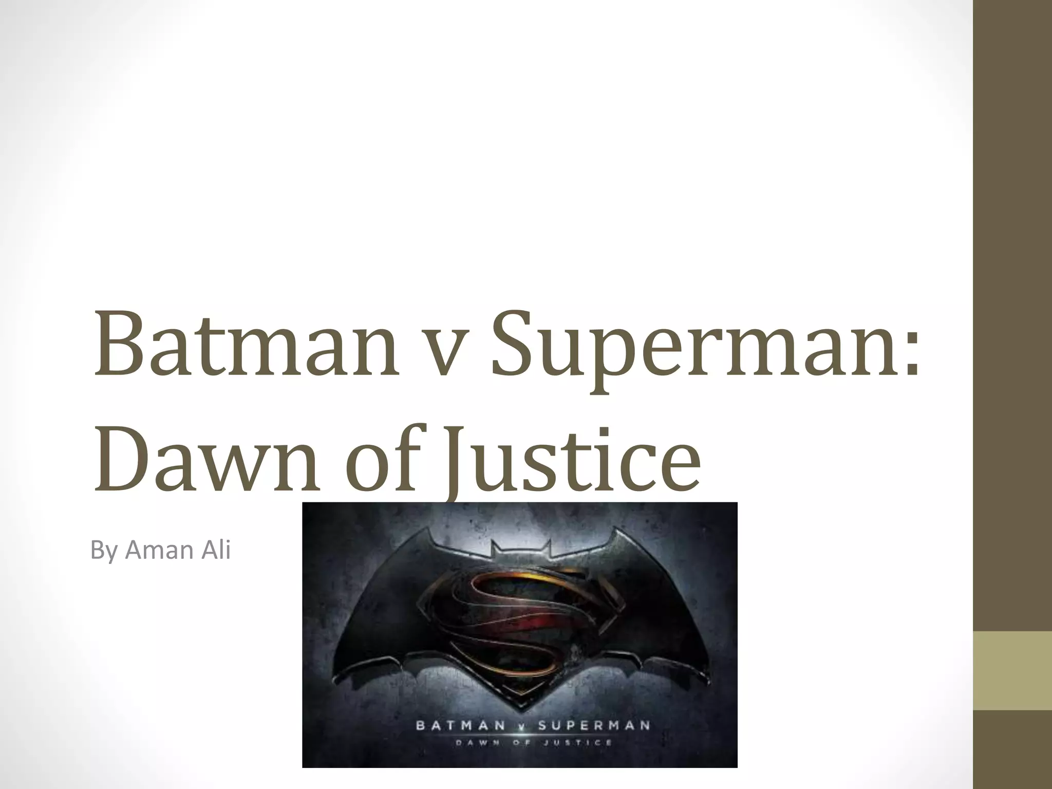 Batman v superman | PPTX