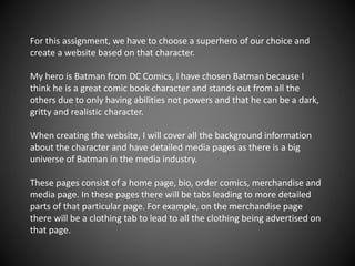 Batman website | PPT