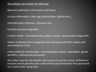 Batman website | PPT
