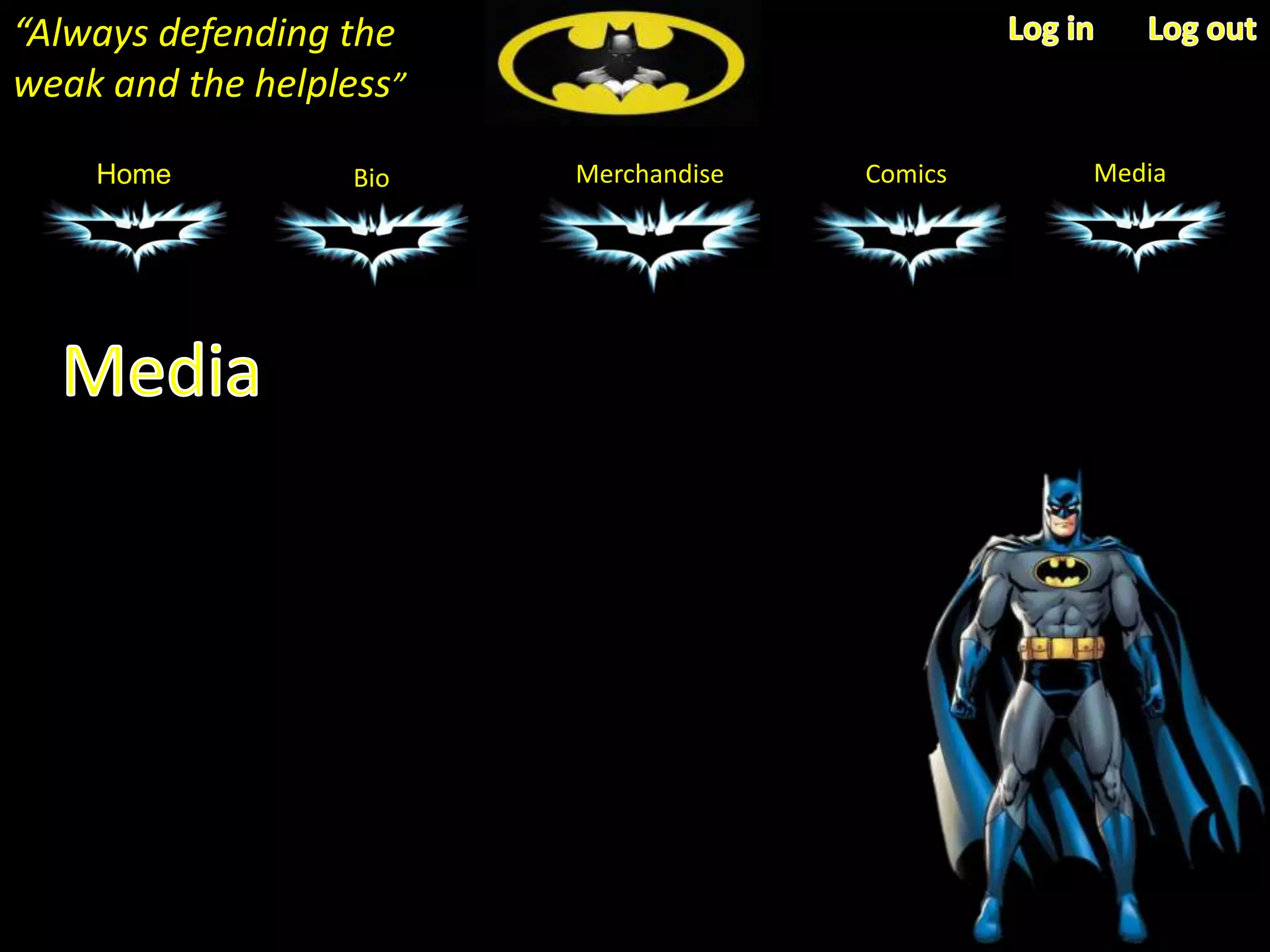 Batman website IH4086 | PPT