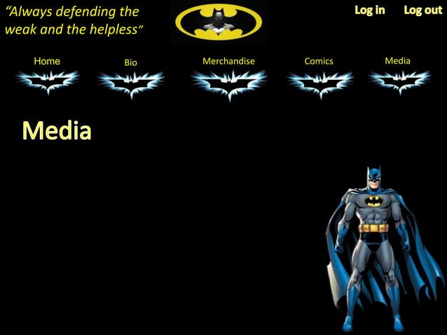 Batman website IH4086 | PPT