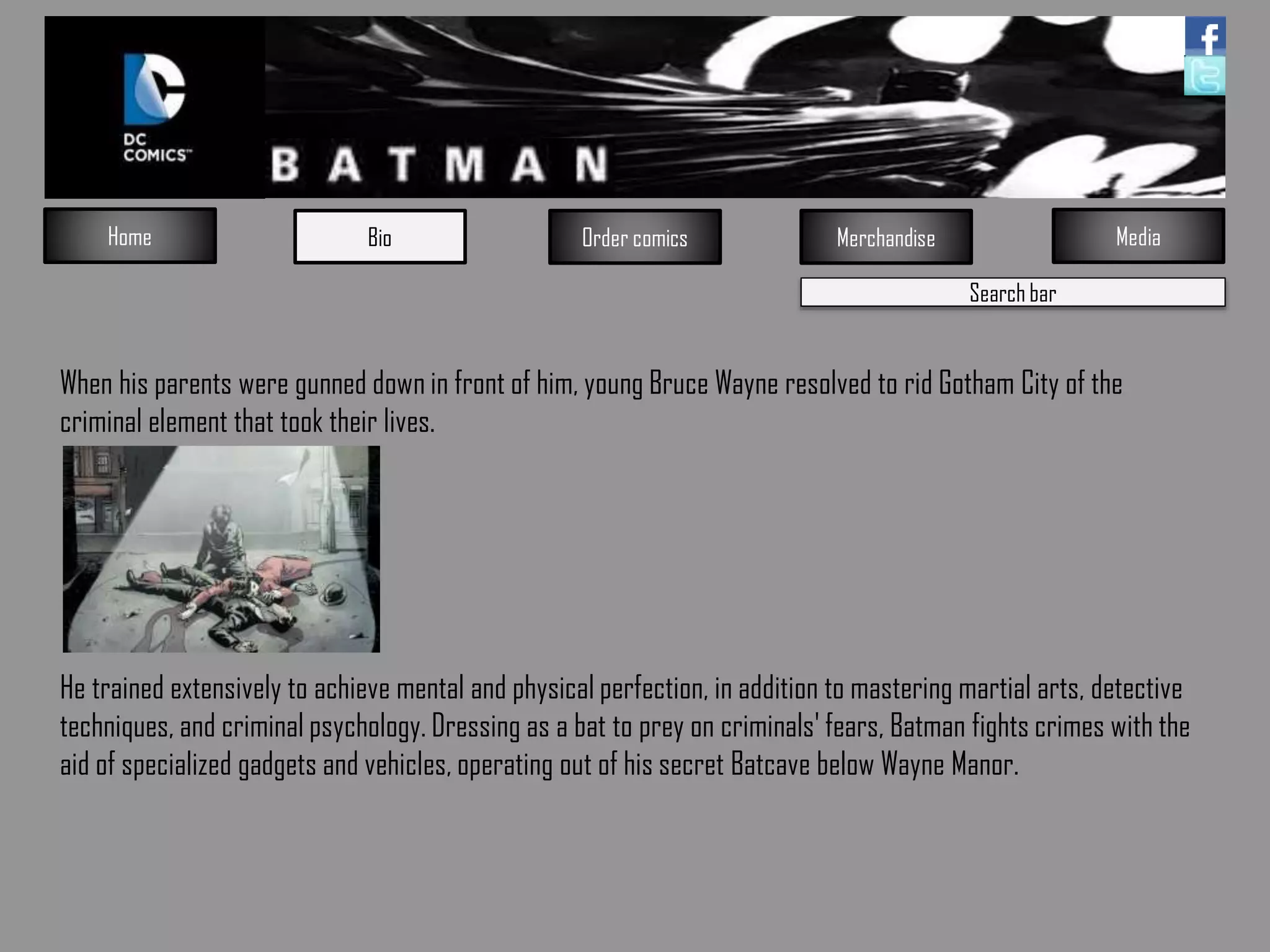 Batman website designs | PPTX