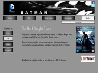 Batman website designs | PPTX